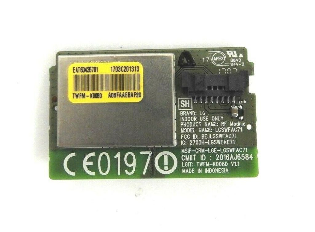 LG 65UJ6300-UA, 55UJ6300-UA, 60UJ6050-UA, 43UJ6300-UA WI-FI Module ...